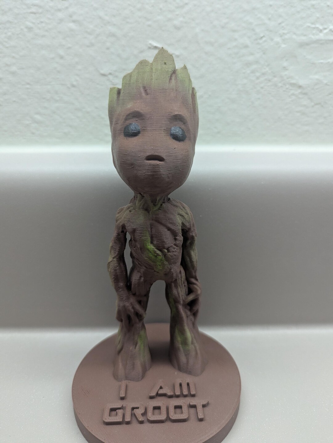 Marvel 3D Printed Handpainted Baby Groot With "i Am Groot" Sign - Etsy