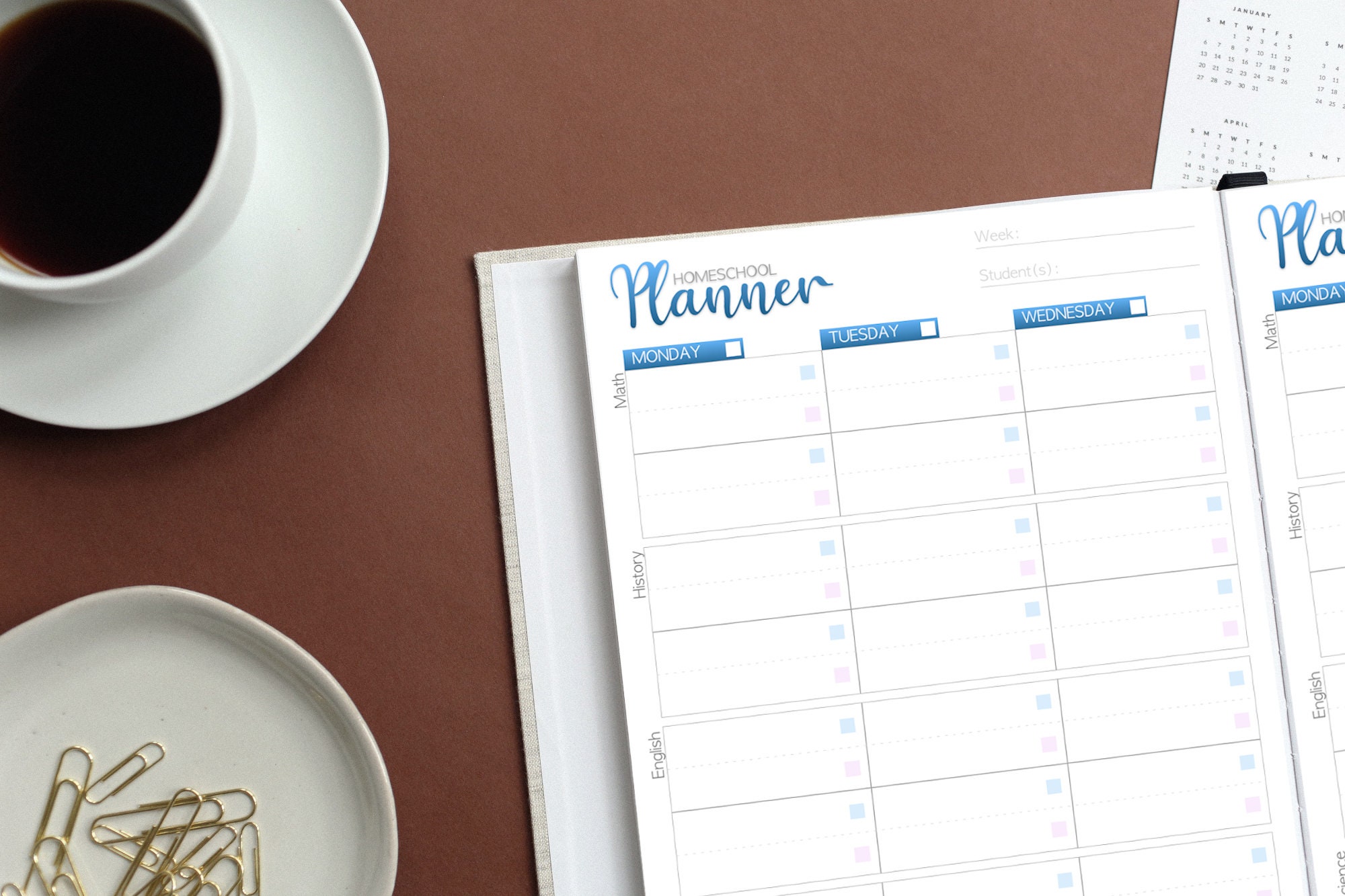 Homeschool Weekly Planner, Printable, Instant Download - Etsy