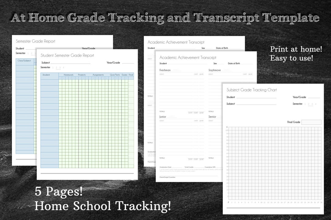 Homeschool Transcript | Homeschool Grading | Homeschool Grade Tracking ...