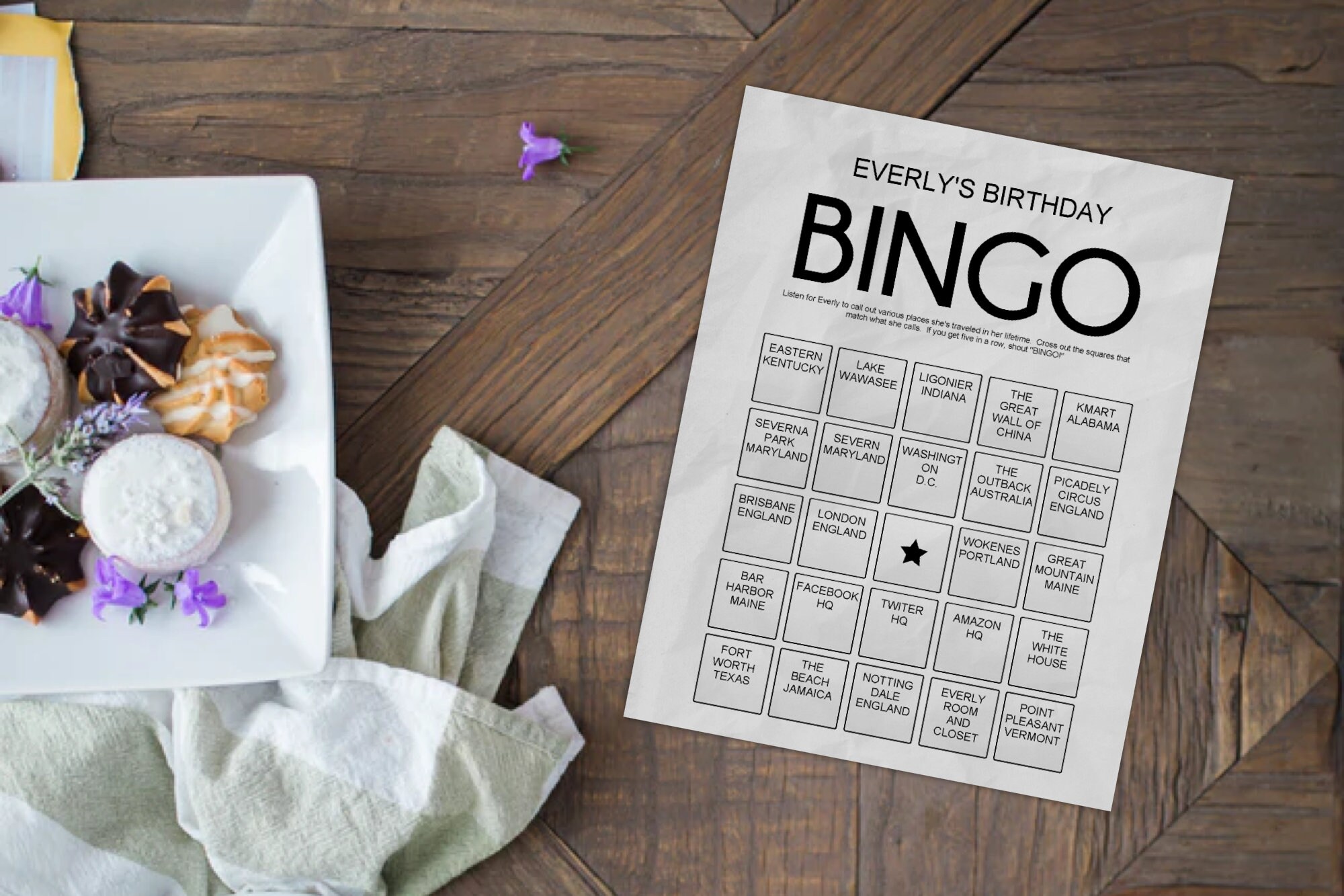 Custom Bingo Cards | 25 Unique Printable PDF (instant Download) - Etsy