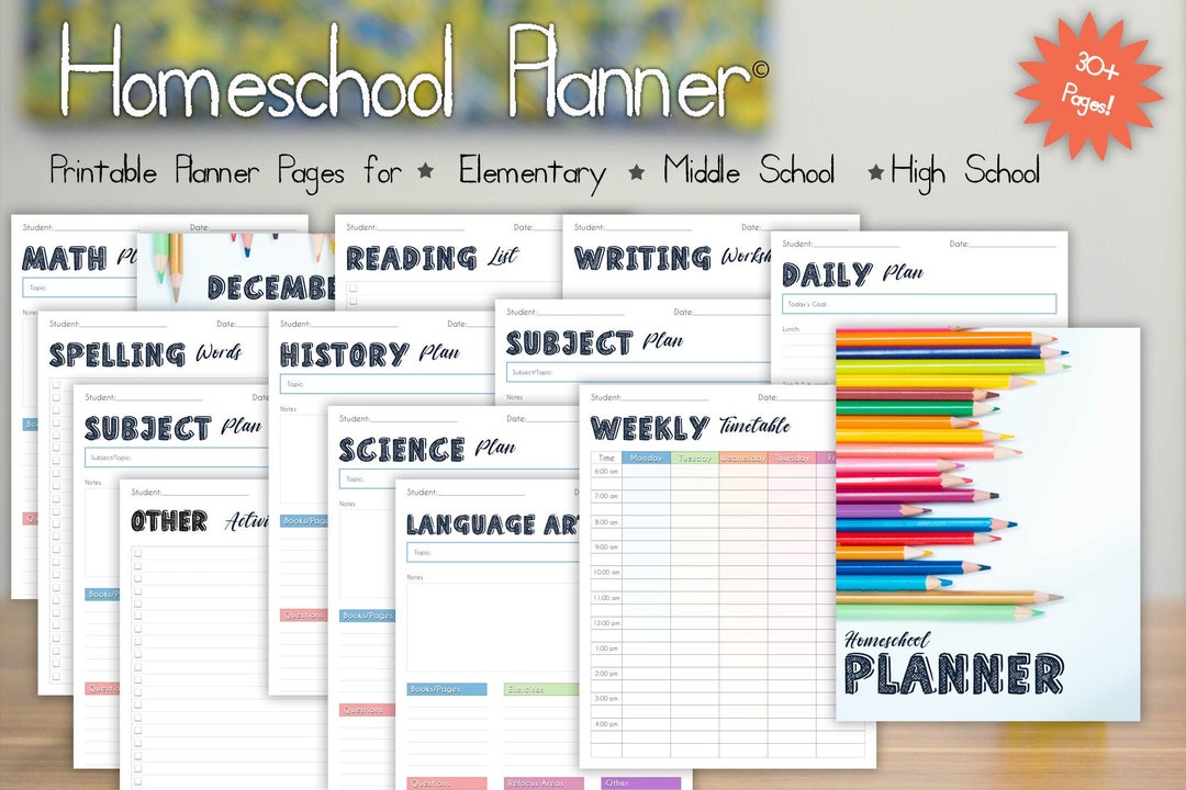 Homeschool Planner | Homeschool Printable | Homeschool Schedule ...