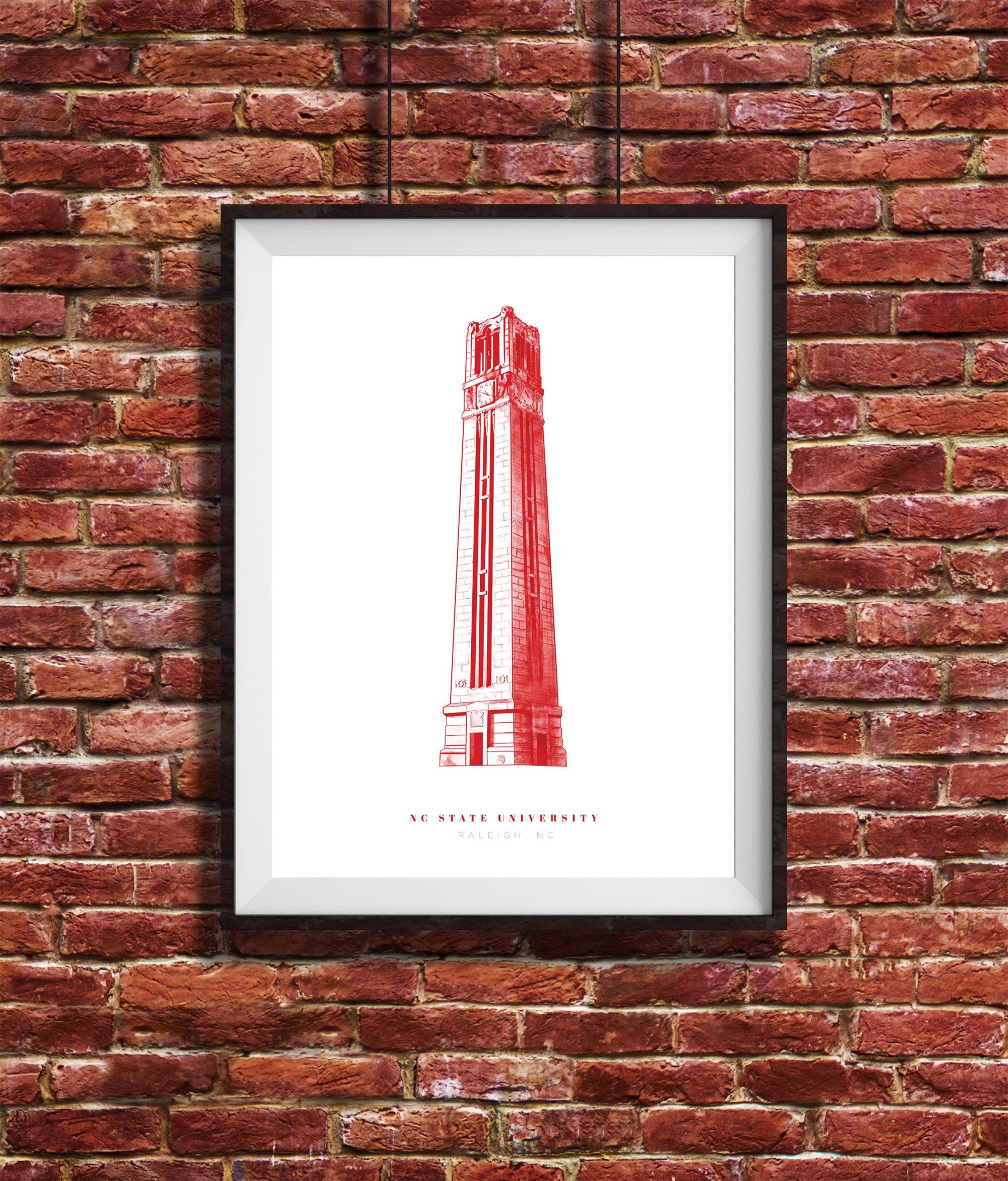 NC State University Gift | NC State Bell Tower Multi-size Print - Etsy