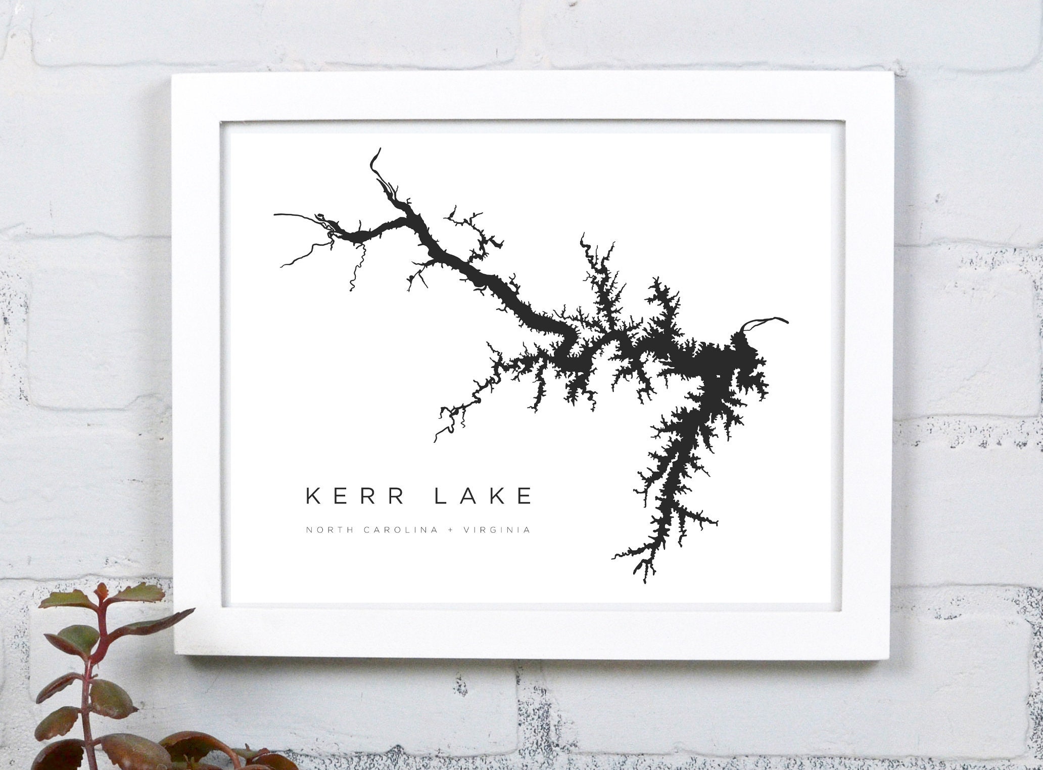 Kerr Lake | North Carolina + Virginia Lake Multi-size Print - Etsy