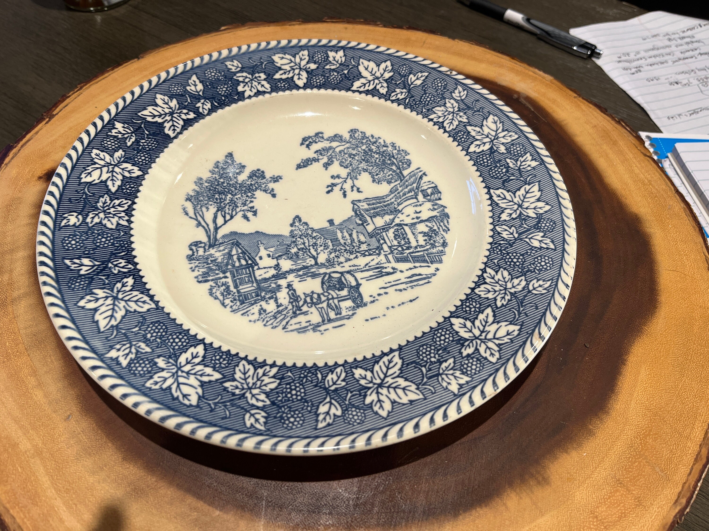 1950 Vintage Homer Laughing Shakespeare Country Blue Plate 10 1/4 - Etsy