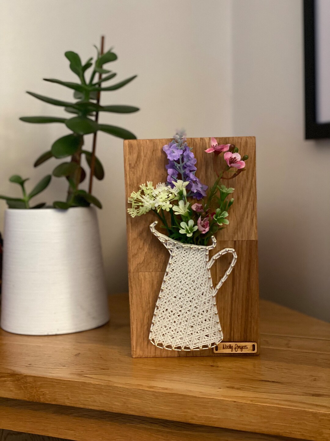 String Art Vase/ Wooden Presents/ Flowers Vase / Handmade Present - Etsy
