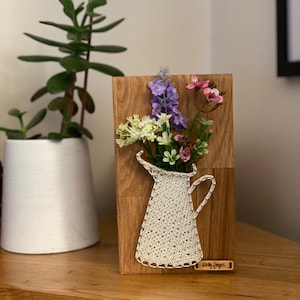 String Art Vase/ Wooden Presents/ Flowers Vase / Handmade Present - Etsy