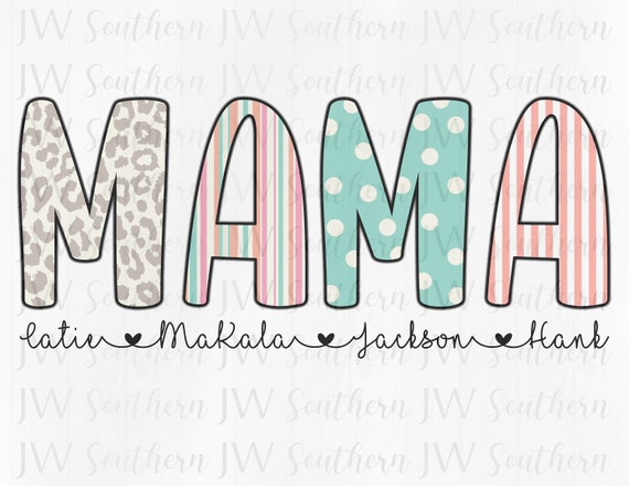 Personalized Mama PNG - Etsy