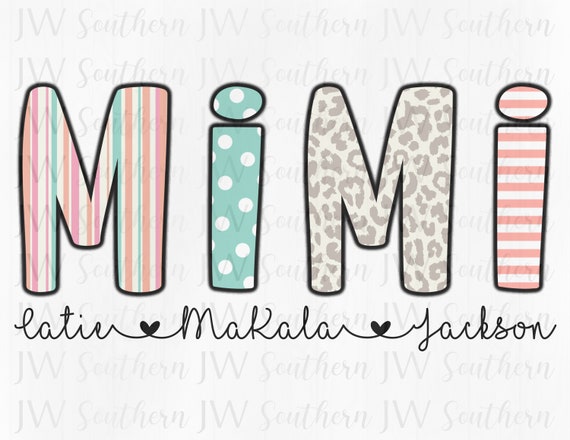 Personalized Mimi PNG | Etsy