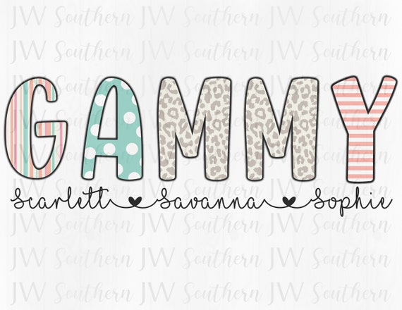 Personalized Gammy PNG - Etsy