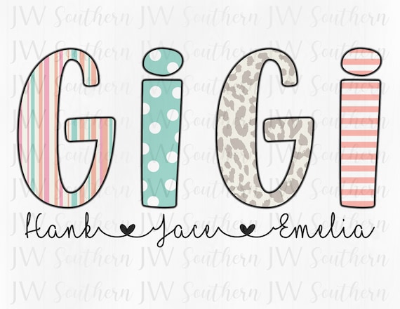 Personalized Gigi PNG - Etsy