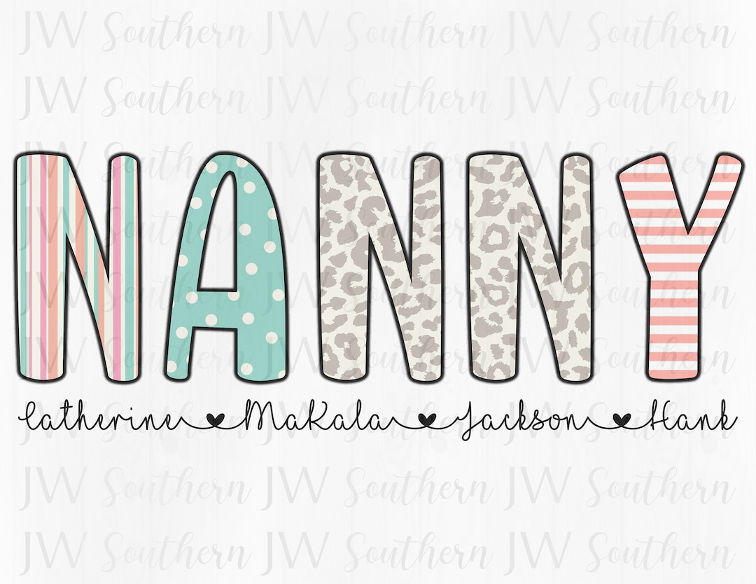Personalized Nanny PNG - Etsy