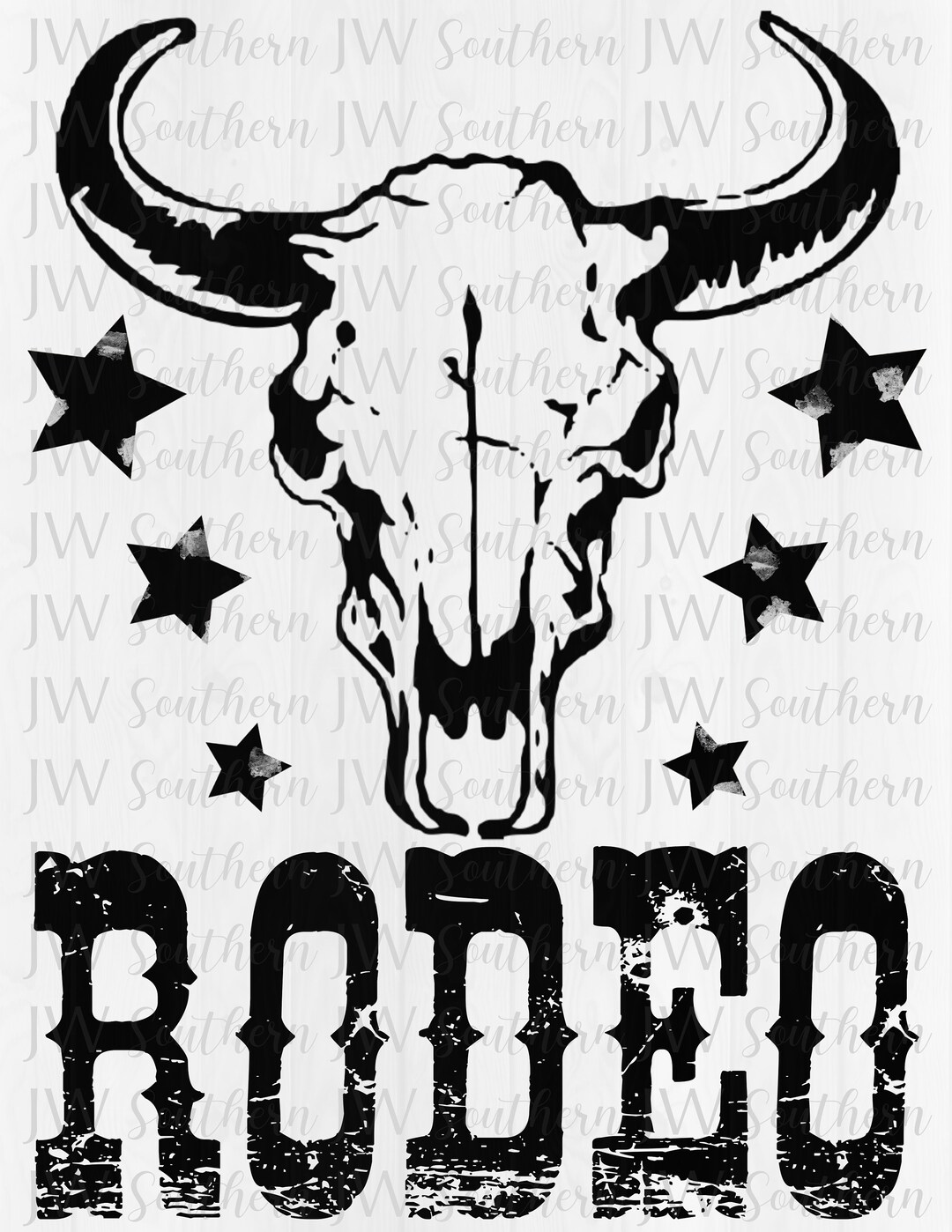 Rodeo Bull Skull PNG - Instant Digital Download - Etsy