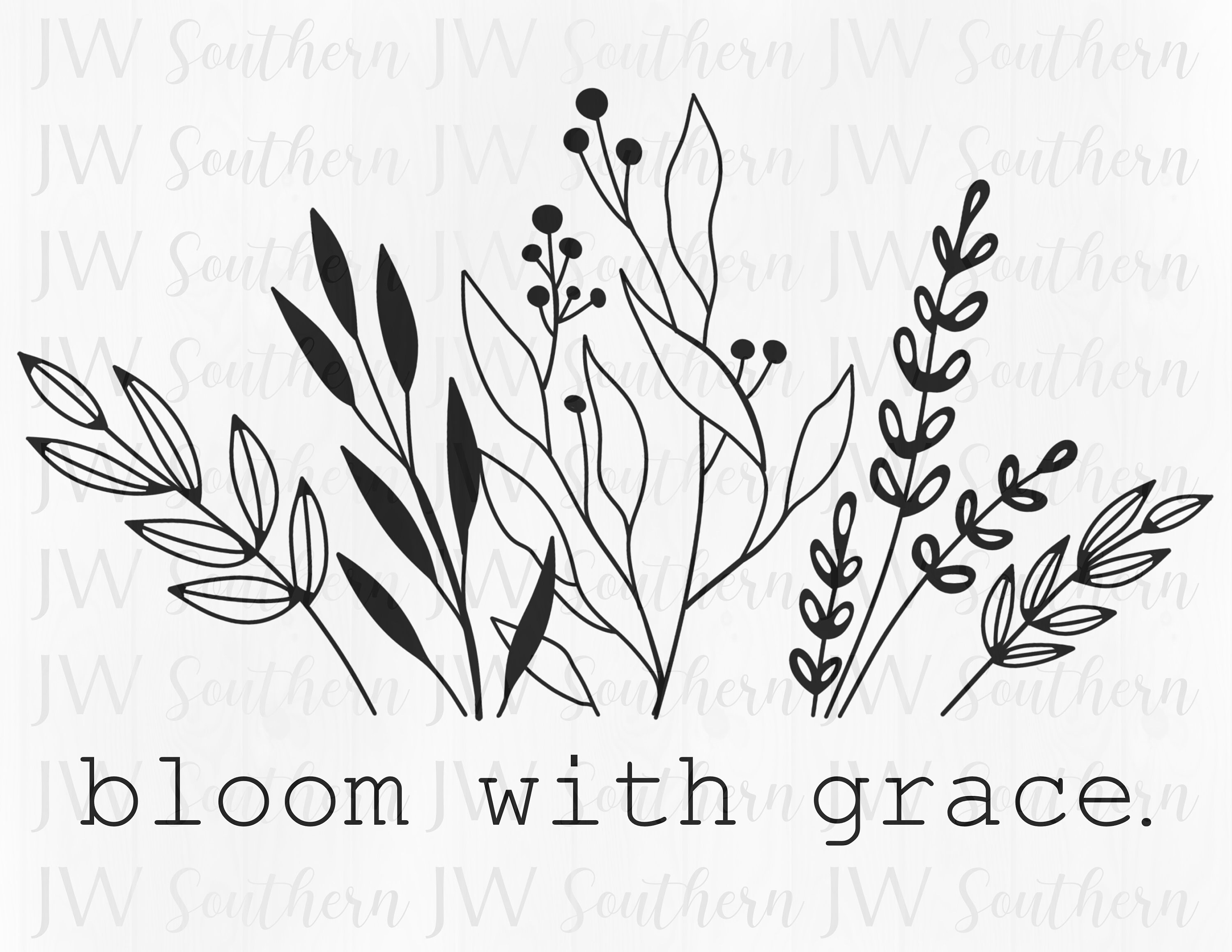 Bloom With Grace PNG Instant Digital Download - Etsy