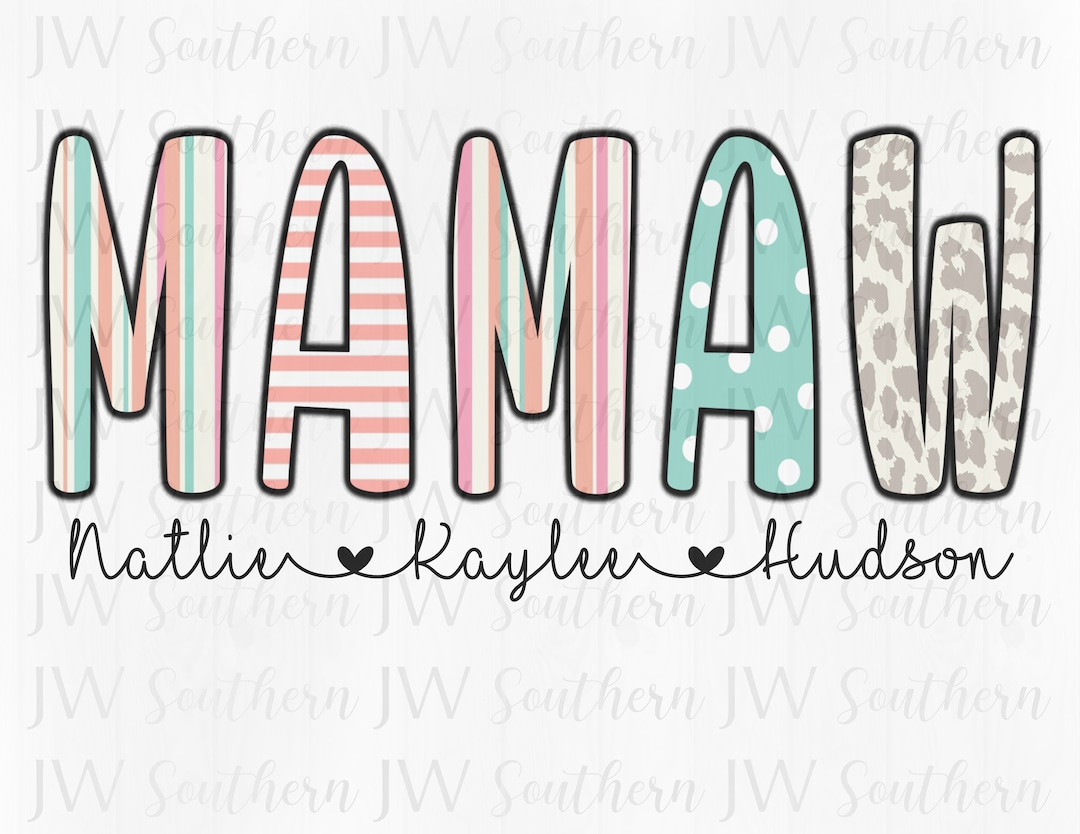 Personalized Mamaw PNG - Etsy