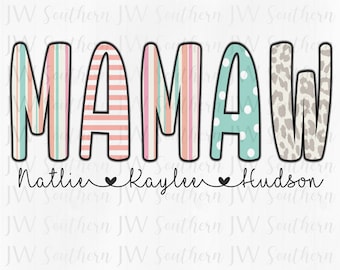 Blessed Mamaw - Instant Digital Download - Svg, Png, Dxf, and Eps Files ...