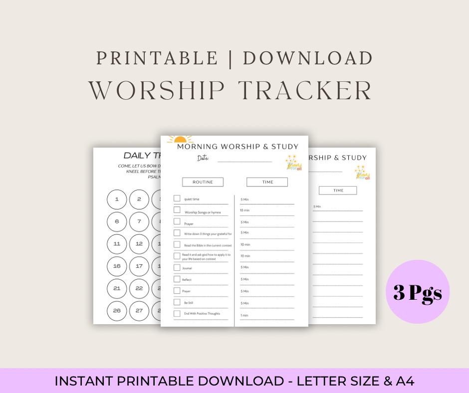 Printable Spiritual Routine Tracker, Activity, Spiritual Habits ...