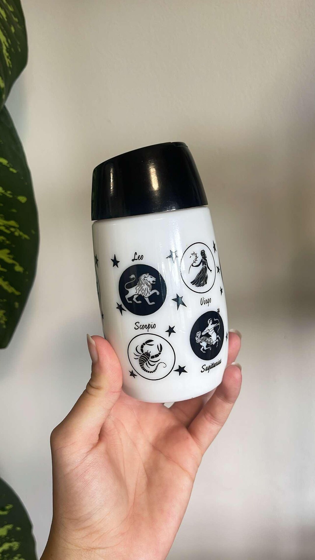 Vintage Rare HTF Milk Glass Zodiac Signs Black & White Sugar Shaker - Etsy