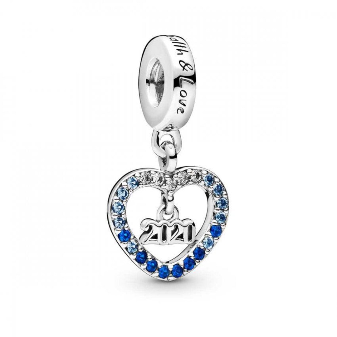 Authentic Pandora 2020 Charm, Sterling Silver Heart Dangle - Etsy