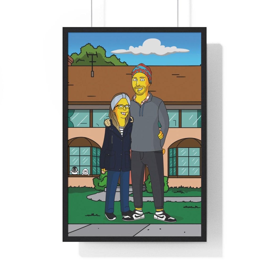 Custom Simpsons Family Portrait on Framed PosterPersonalize | Etsy