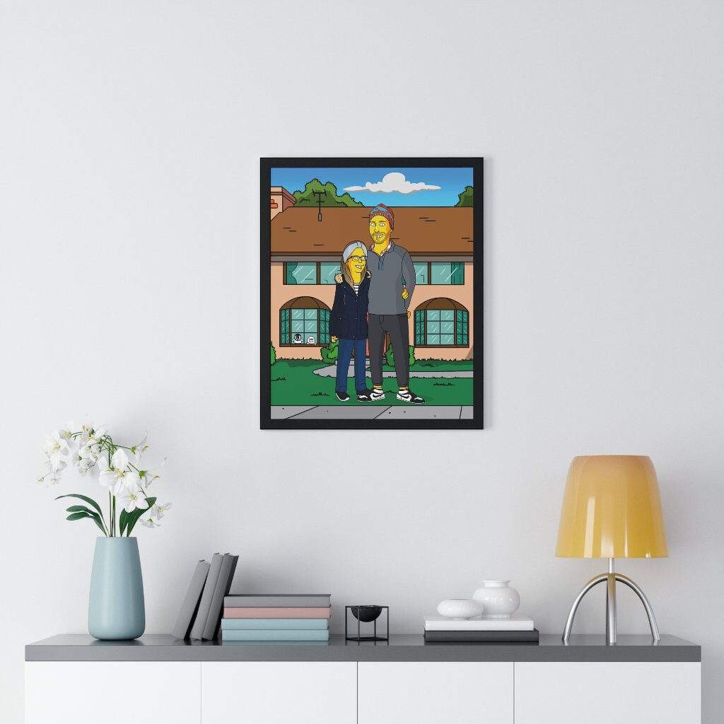 Custom Simpsons Family Portrait on Framed PosterPersonalize | Etsy