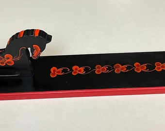 Norwegian Pouting Stool, Blue & Red Telmark Rosemaling, Handpainted ...