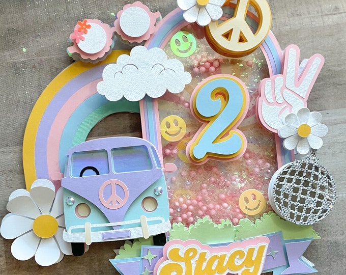 Groovy Birthday, Groovy Party, Groovy Party Decor, Groovy Theme, Cake ...