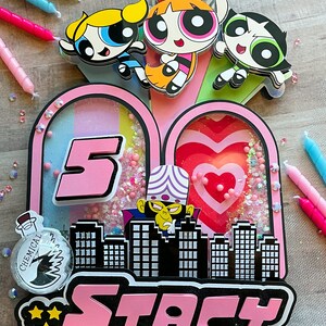 Power Puff Girls Party, Power Puff Girls, Party Decor, Cake Topper, 3d ...