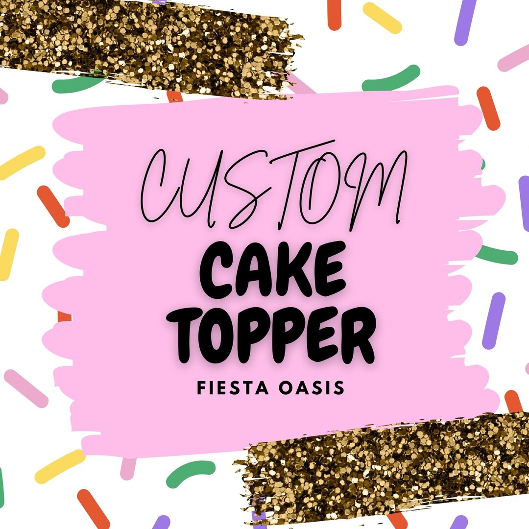 Custom Cake Topper Shaker Design, Custom Birthday Party Theme, 3D Cake ...