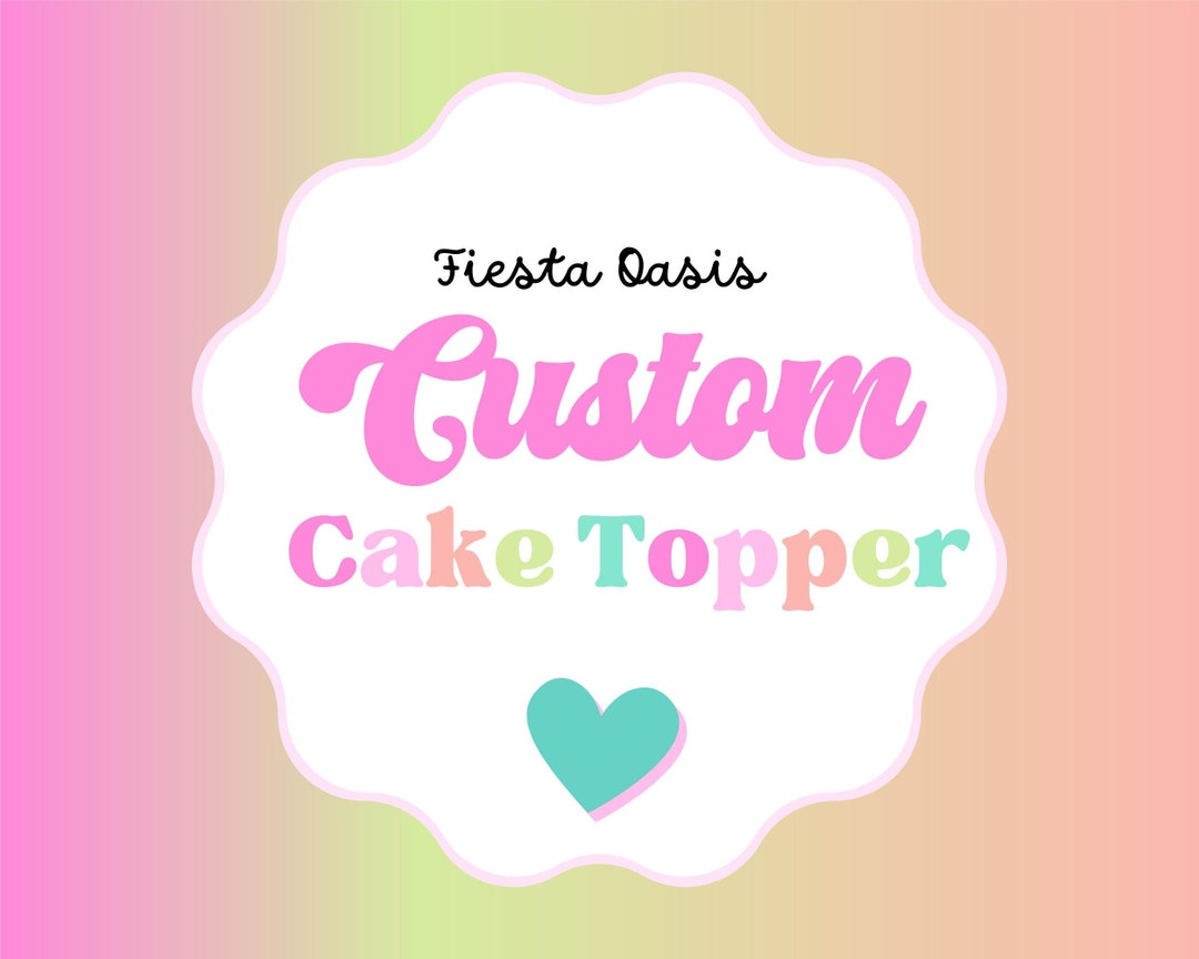 Custom Cake Topper Shaker Design, Custom Birthday Party Theme, 3D Cake ...