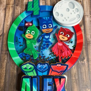 PJ Masks Party, Pj Masks Birthday, Cake Topper, Pj Mask Party, Pj Mask ...