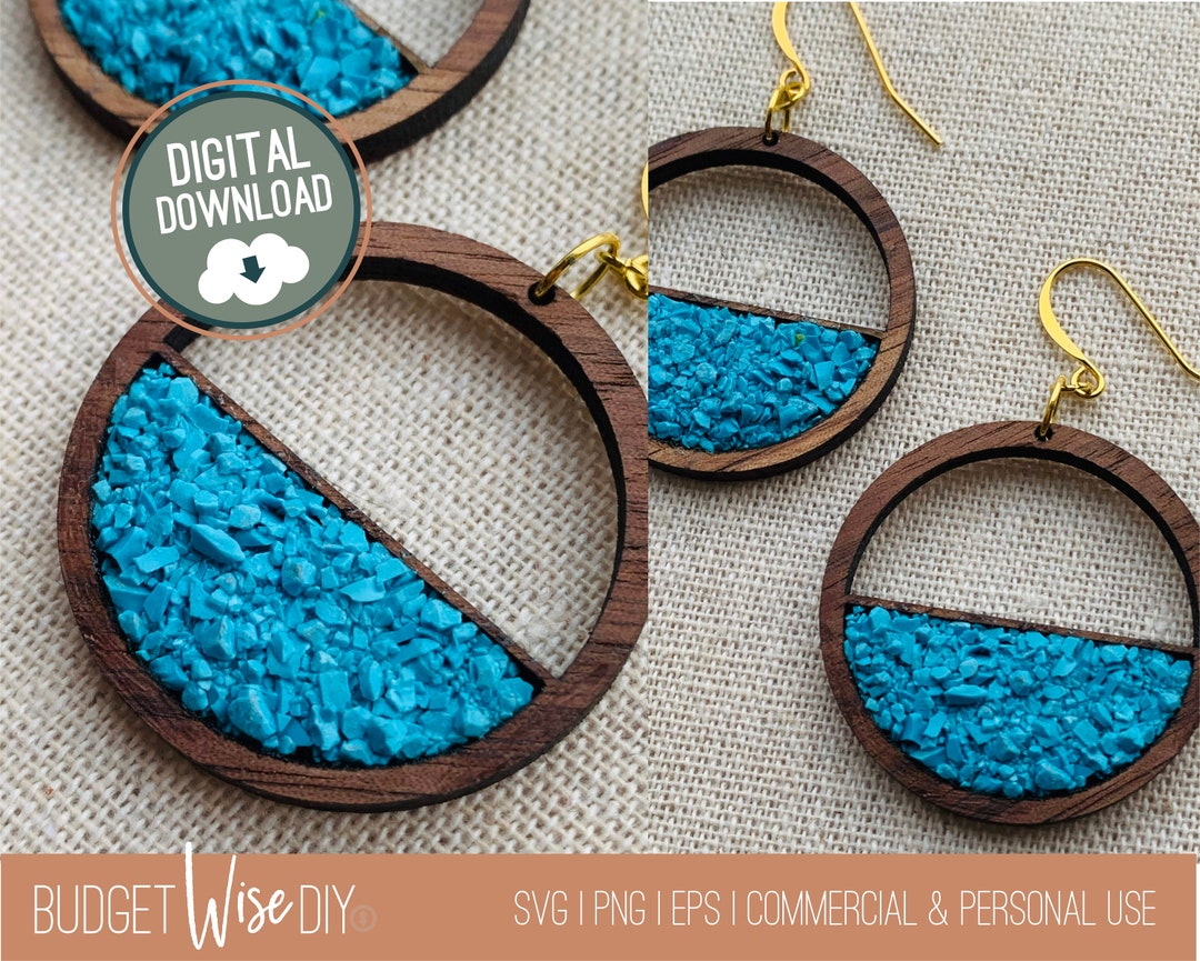 Earring SVG - Wood Earrings Cut File - PNG - Cricut Digital File ...