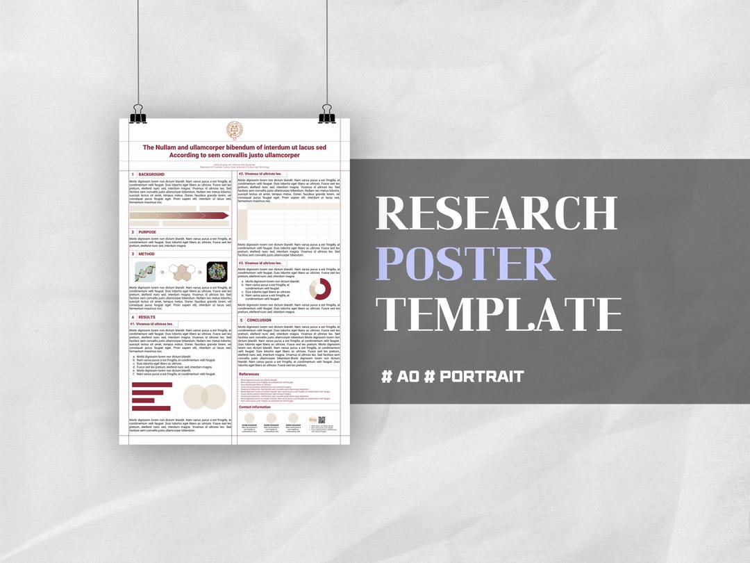Research Poster Template A0 Portrait Scientific Conference Academic ...