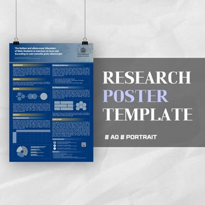 Research Poster Template A0 Portrait Scientific Conference Academic ...