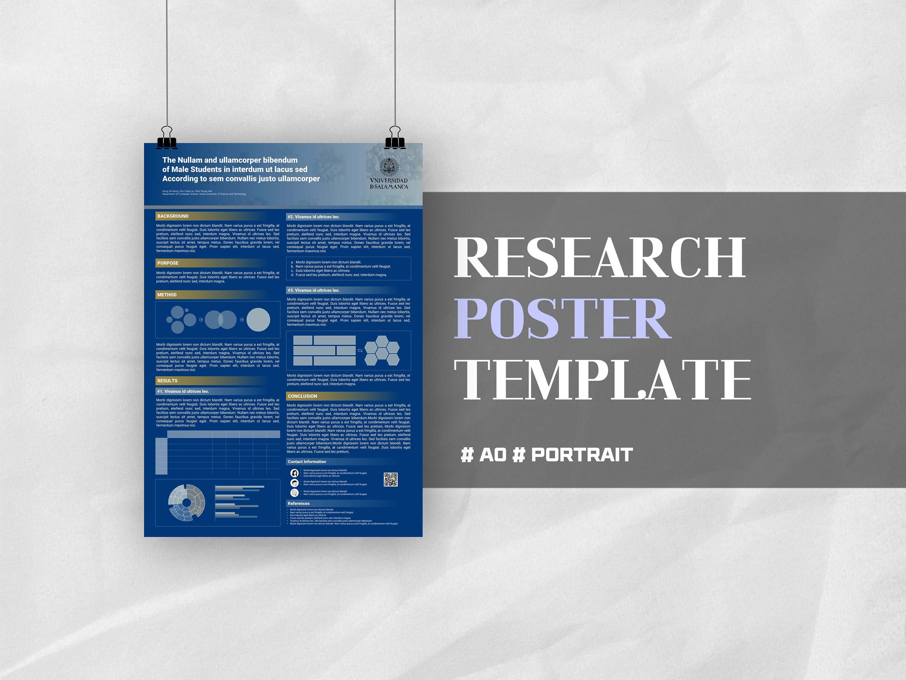 Research Poster Template A0 Portrait Scientific Conference Academic ...