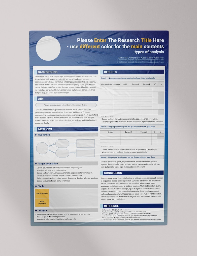 Research Poster Template A0 Portrait Scientific Conference Academic ...
