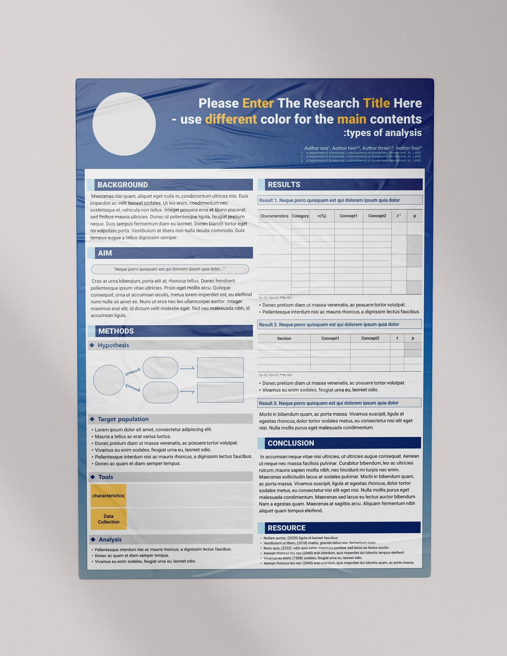 Research Poster Template A0 Portrait Scientific Conference Academic ...