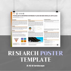 Research Poster Template A0 Landscape Scientific Conference Academic ...