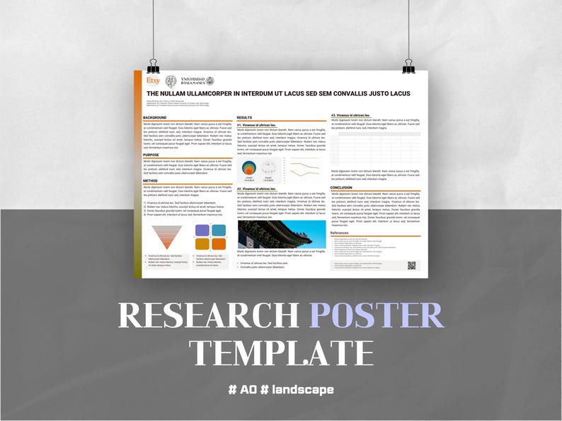 Research Poster Template A0 Landscape Scientific Conference Academic ...