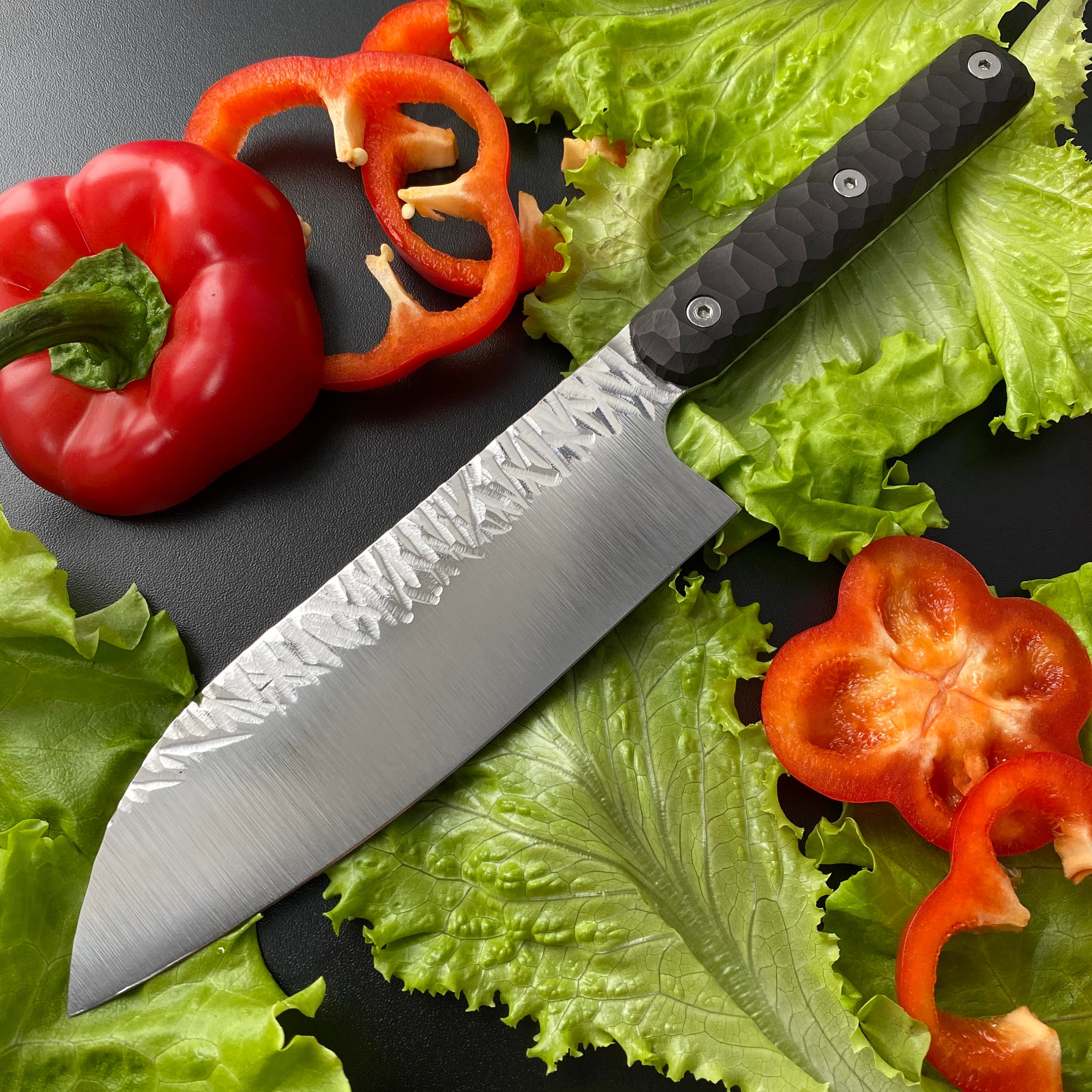 SALE handmade chef knife santoku hand forged knife kitchen | Etsy