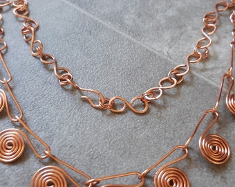 Copper Wire Necklace | Etsy