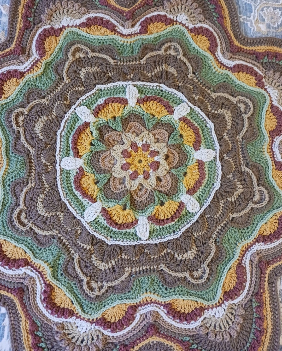 44 Mandala Lap Throw Crochet Baby Blanket Area Rug - Etsy