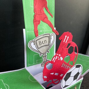 Football Pop up Box Card Personalised Birthday Card Boy - Etsy UK
