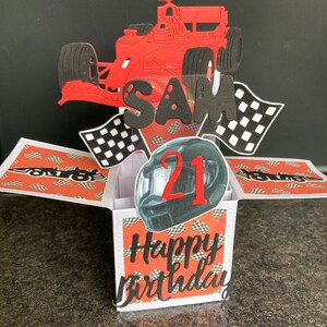 Racing Car Formula 1 F1 Pop up Box Card Personalised F1 - Etsy