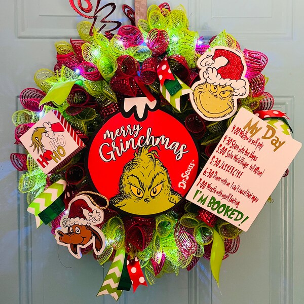 Grinch Wreath - Etsy