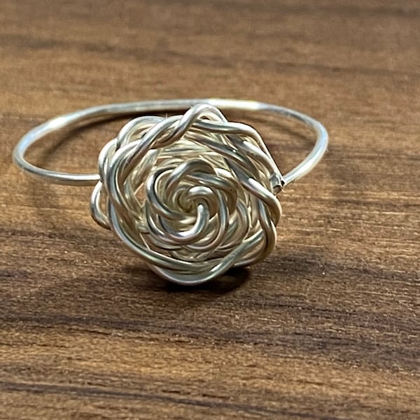 Wire Rose Ring Rose - Etsy