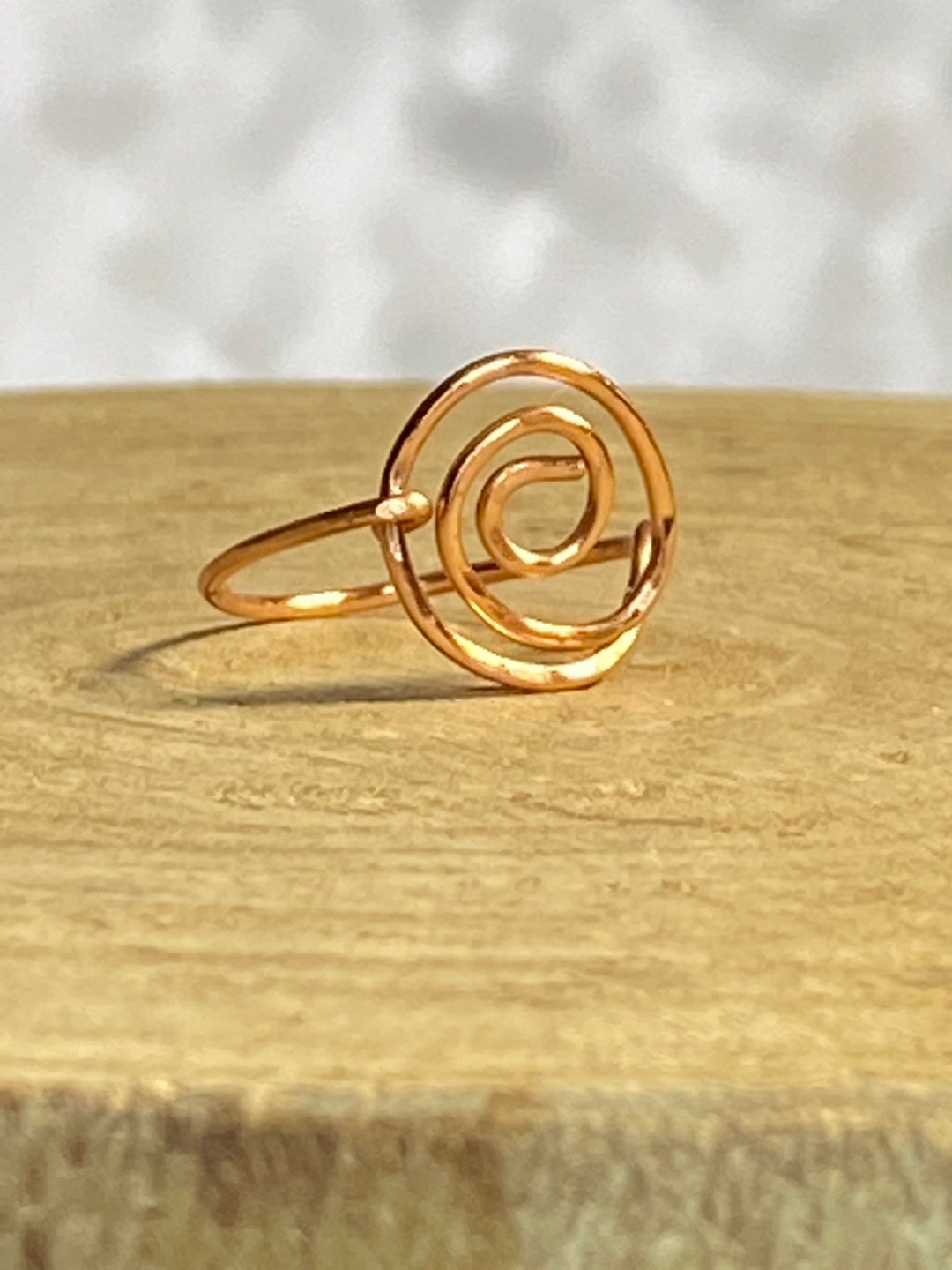 Copper Ring, Copper Swirl Ring, Hammered Copper Ring, Copper Band ...