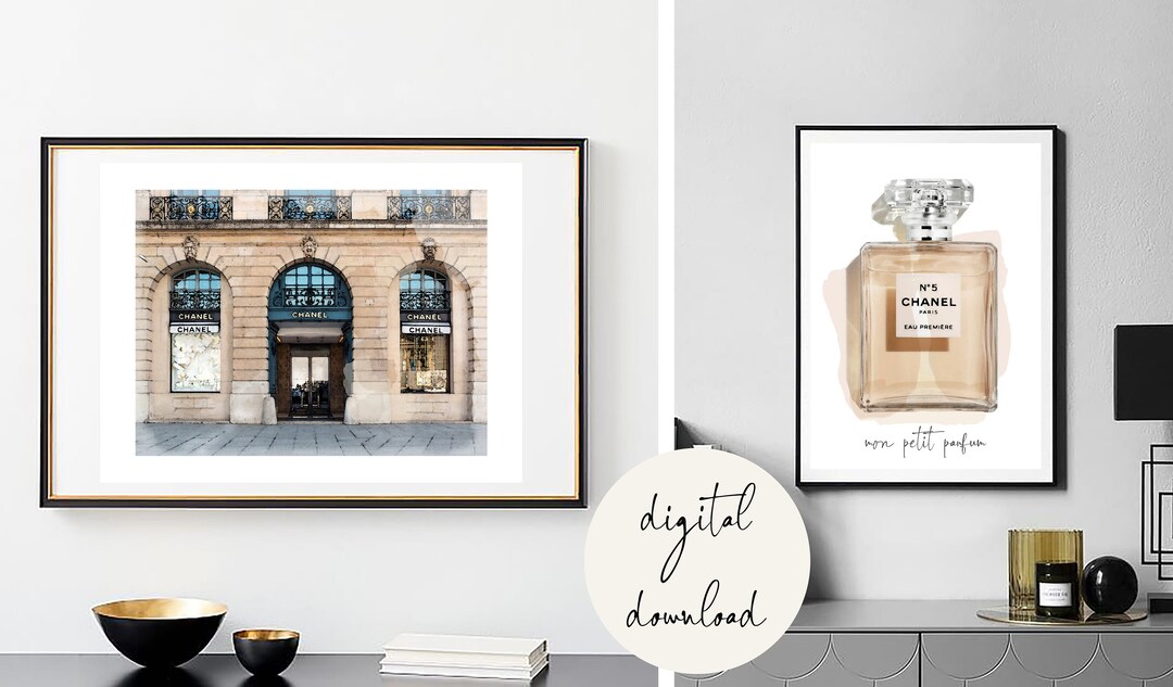 2 Luxury Brands Digital Poster Set, Fashion Designer Poster, Instant ...