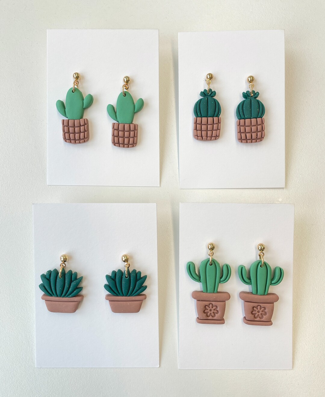 Plant Earring Dangles //customizable // Light-weight - Etsy