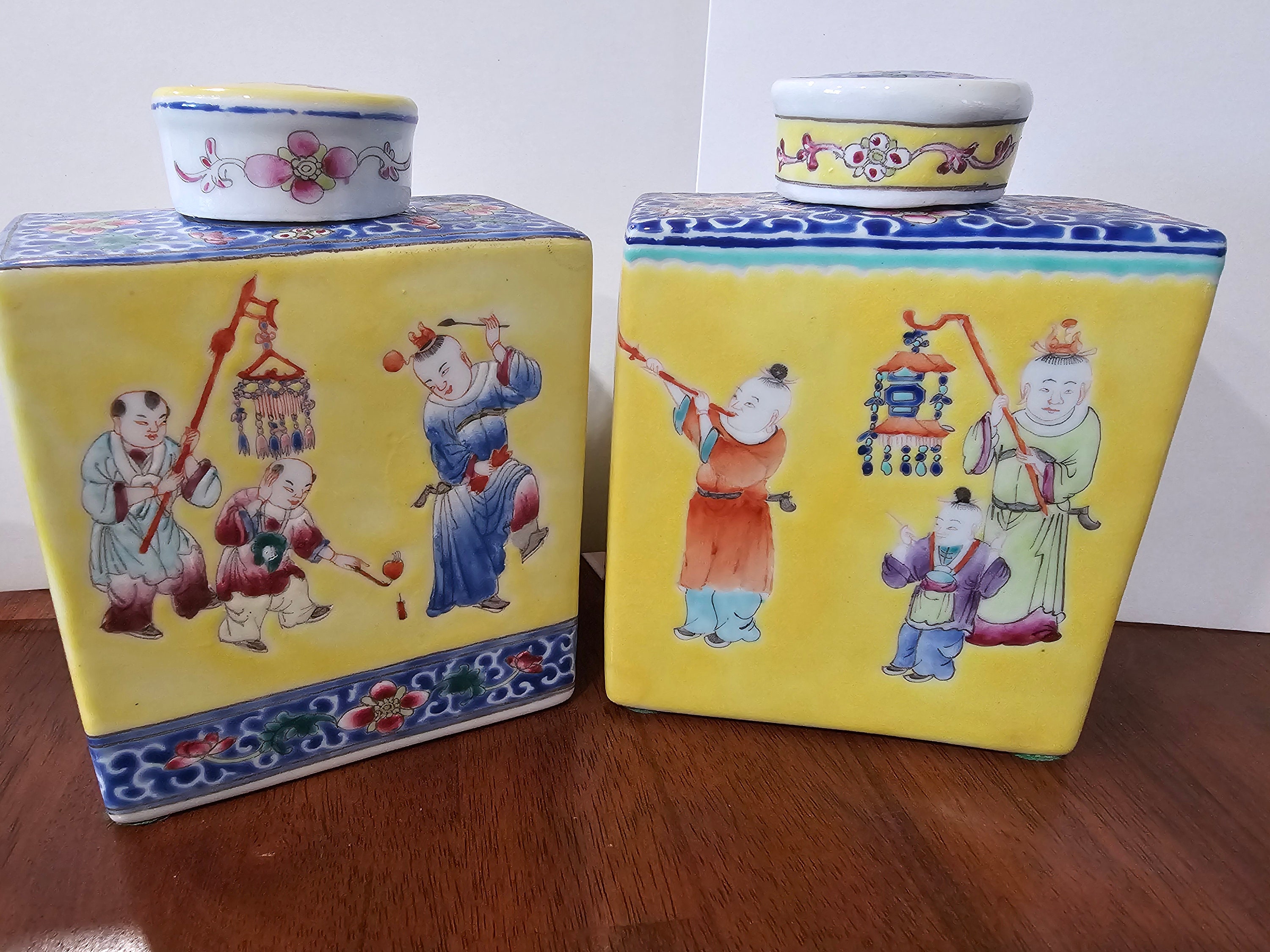 Chinese Porcelain Tea Caddys - Etsy