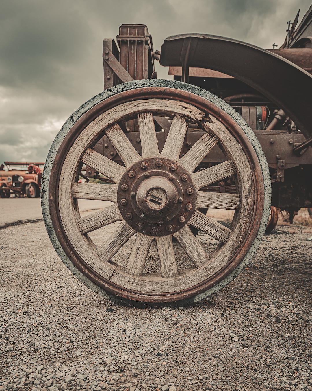 Vintage Wooden Car Wheel Beautiful Matte Print - Etsy
